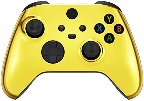 eXtremeRate Chrome Gold Edition Front Housing Shell Faceplate for Xbox ...