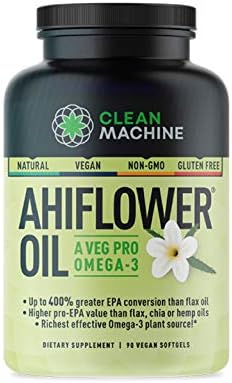 Amazon.com: Ahiflower Oil Softgels Complete and Balanced Vegan Omega 3 ...