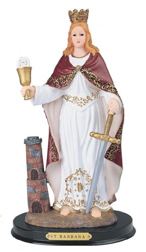 Amazon.com: 16" Inch Statue of Santa Barbara St Estatua Saint Santo ...