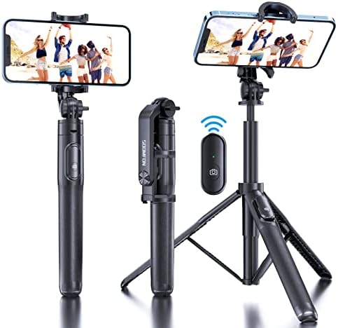 Amazon.com: Selfie Stick, 41'' Extendable Phone Tripod Stand with Phone ...