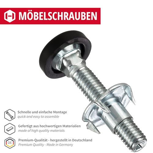 Gedotec 10x Adjustment Screw Adjustment Screw Head Furniture Adjustable ...