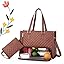 Tote and Luxe Co Bag, Tote & Luxe Co, 3 in 1 Quilted Tote Bag, with Lunch Compartment, Laptop ...