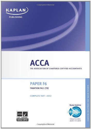 Amazon.com: Acca Complete Study Text: F6 TX (Fa11).: 9780857322814 ...