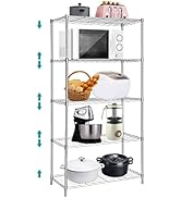 Amazon.com: Doredo 4 Tier Narrow Wire Shelving Unit, Adjustable Narrow ...