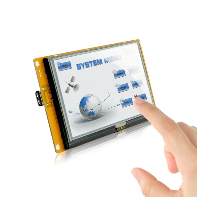 5 Inch HMI Smart TFT LCD Module with Controller + Program + Touch Screen + UART Serial Interface ...