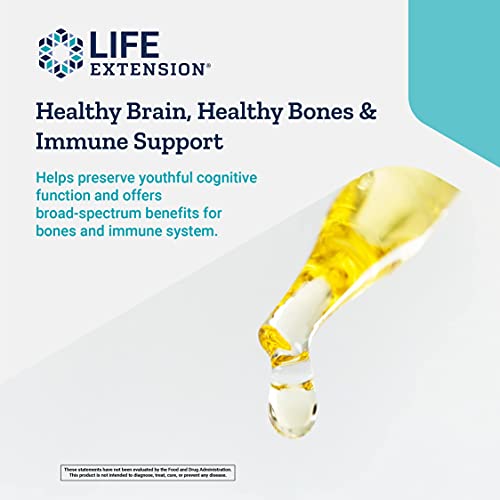 Life Extension Liquid Vitamin D3 50mcg(2000IU) - Vitamin D Supplement ...