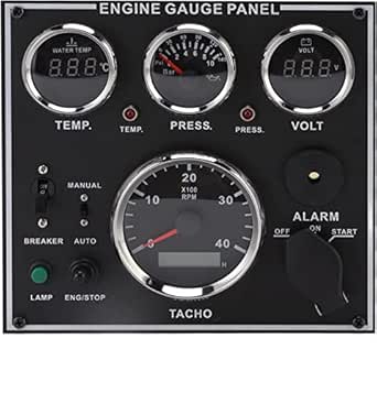 Amazon.com: Boat Engine Gauges?¨º?Engine Gauge Panel Water Temperature ...