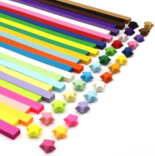 Amazon.com : Pansonbe 1350 Sheets Star Origami Paper 27 Assortment ...