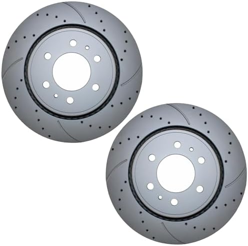 Amazon.com: Bison Performance Pair Set of 2 Front Drilled Slotted ...