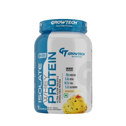 Growtech Nutrition Isolate Hydrolyzed Whey Protein | Zero Fat & Sugar ...