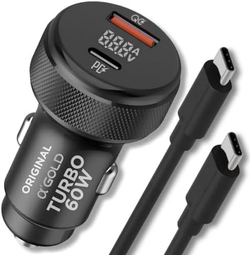 Carregador Veicular Turbo 60W Para Automóvel Carregador de Carro Duas ...