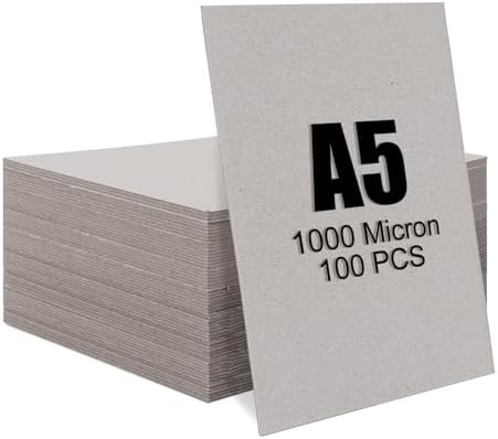 WOPPLXY A5 Greyboard 100 Sheets - 1000 Micron Grey Board A5 Mount ...