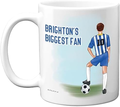 Brighton Football Team Shirt Personalised Mug Gift with Chocolate ...