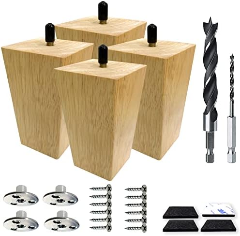 Lomoky 5 in Wood Furniture Legs, Sofa Legs Chair Legs Replacement ...