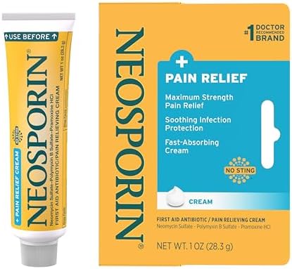 Amazon.com: Neosporin + Maximum-Strength Pain Relief Dual Action Cream ...