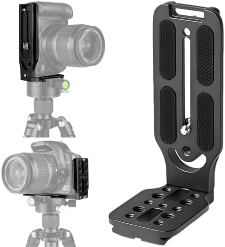 Amazon.com : Bestoct DSLR Camera L Bracket with 1/4" & 3/8" Screw Hole ...