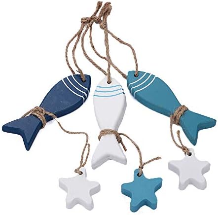 Amazon.com: SeaHug Nautical Hanging Wall Decor-2 Pieces Wooden Distress ...