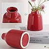 Amazon.com: Red Small Vase Set of 3 for Modern Home Decor,Ceramic Vases ...