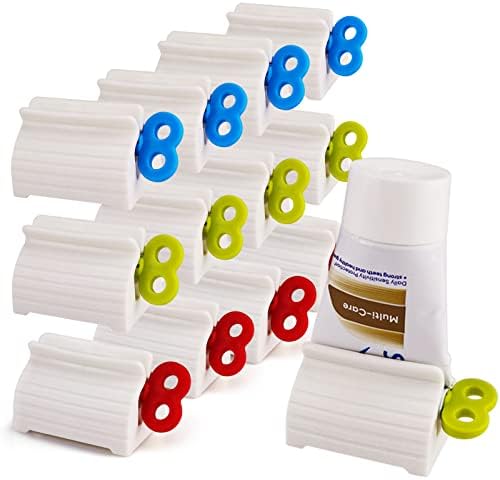 Amazon.com: 15 Pieces Rolling Tube Toothpaste Squeezer Toothpaste Seat ...