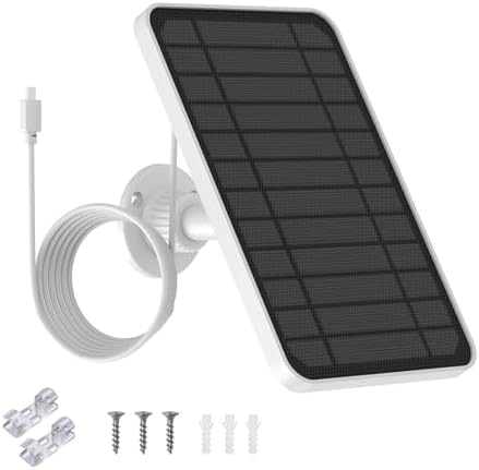 5V 5W Solar Panel for Eufycam 2C/ 2C Pro/ 2/2 Pro/ E20/ E40/ E, Micro ...