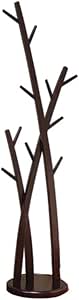 Amazon.com: LITFAD Wooden Coat Rack Tree Freestanding Coat Stand with ...
