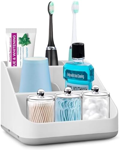 Amazon.com: GFWARE Bathroom Countertop Organizer - Detachable 7 Slots ...