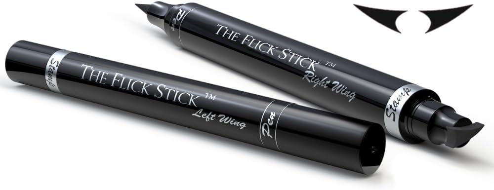 Amazon.com : The Flick Stick Winged Eyeliner Stamp, 2 x Black Liquid ...