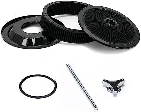 Amazon.com: PTNHZ 14"x3" Round Air Cleaner Filter Assembly w/Flow-Thru ...