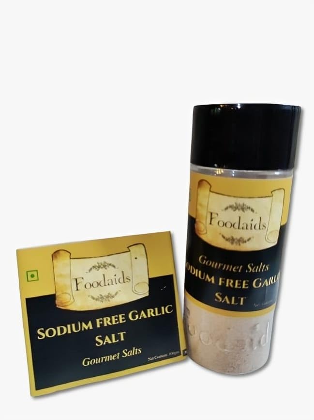 Foodaids Sodium Free Salt/Namak 100g | Garlic Flavour| Salt for high Bp ...