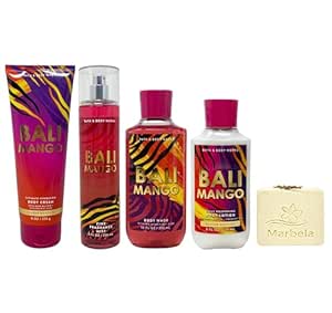 Amazon.com : Bath & Body Works Bali Mango Deluxe Gift Set - Body Cream ...