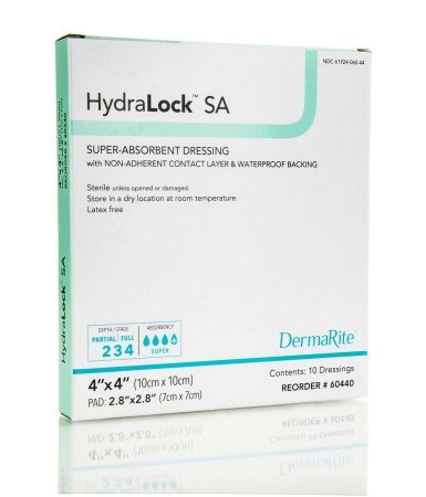 Amazon.com: DermaRite's Hydralock SA Super Absorbent Dressing - with ...