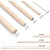 Amazon.com: Coadura 100 Pcs Wooden Dowel Rods - 1/2 x 6 Inch Unfinished ...