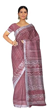 Buy Silk Roots Boutique Women's Cotton Saree (Red, SRBT026) at Amazon.in