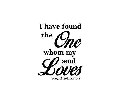 Amazon.com: I Have Found the One Whom My Soul Loves Decal, Song of ...
