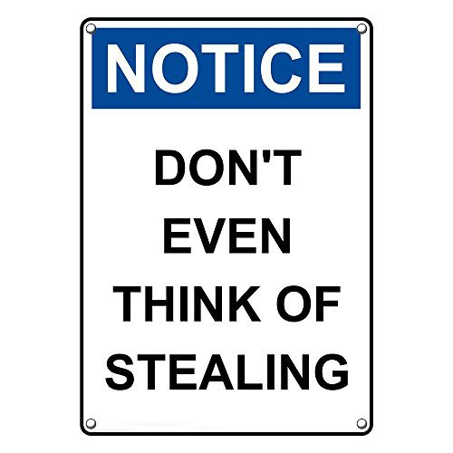 Amazon.com: Weatherproof Plastic Vertical OSHA Notice Don't Even Think ...