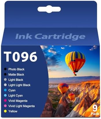 Amazon.com: Duhaink 9 Pack T096 96 Compatible Ink Cartridge T0961 T0962 ...