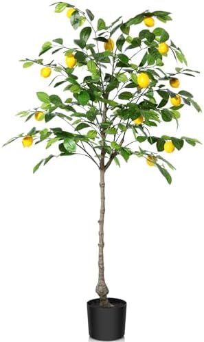 Amazon.com: Artificial Lemon Tree 3ft, 3 Feet Fake Plants Lemon Plant ...