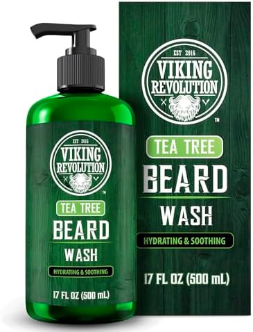 Amazon.com : Viking Revolution Tea Tree Beard Wash for Men with Argan ...