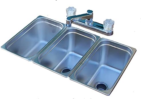 Amazon.com: 4 Large Compartment Concession Sink Portable 4 Traps Hand ...