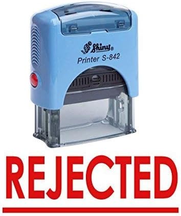 Amazon.com : Rejected Self-Inking Office Rubber Stamp (Red) - Large ...