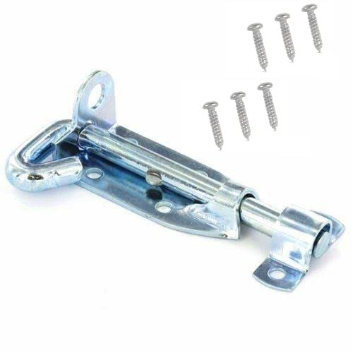 TERF® Padlock Bolt Zinc 150mm (6 inch) Pad bolt Silver For Use with ...