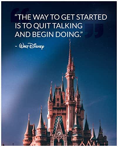 Amazon.com: Walt Disney Quote Poster - Positive Affirmations Wall Decor ...