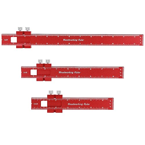 Snapklik.com : Woodworking Ruler 3PCS Precision Pocket Ruler
