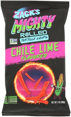Amazon.com: Zack's Mighty Chile Lime Rolled Tortilla Chips, 7 OZ