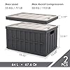 Citylife 64L Collapsible Storage Bins with Lids Plastic Storage ...