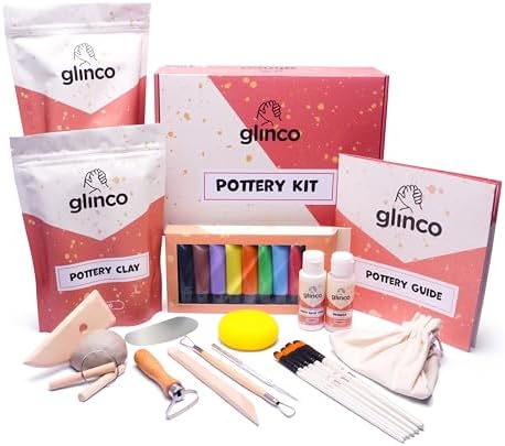 Pott'd at Home Pottery Kit for Adults. Air Dry Clay Kit for Beginners ...