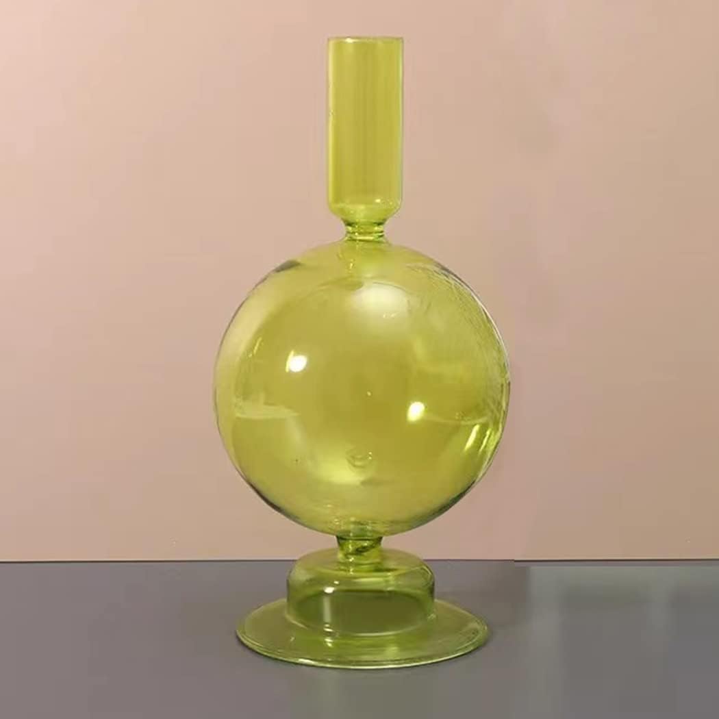 Amazon.com: Nordic Glass Candle Holders Romantic Dinner Candlestick ...