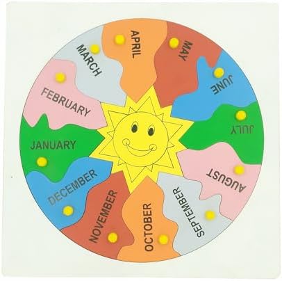 Tantrums Wooden Months Learning Board Puzzle for Kids, Educational ...