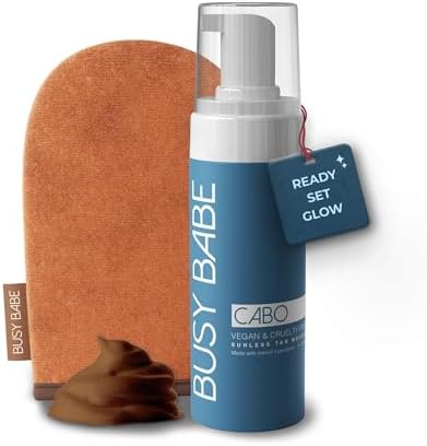 Amazon.com: Busy Babe CABO Tanning Mousse Self Tanner With Mitt - Achieve a Gorgeous, Flawless ...