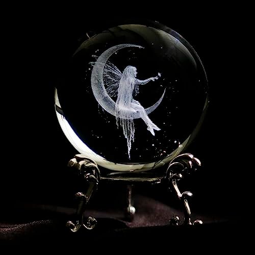Amazon.com: 60mm Tree of Life Crystal Ball with Stand 3D Laser Engraved ...